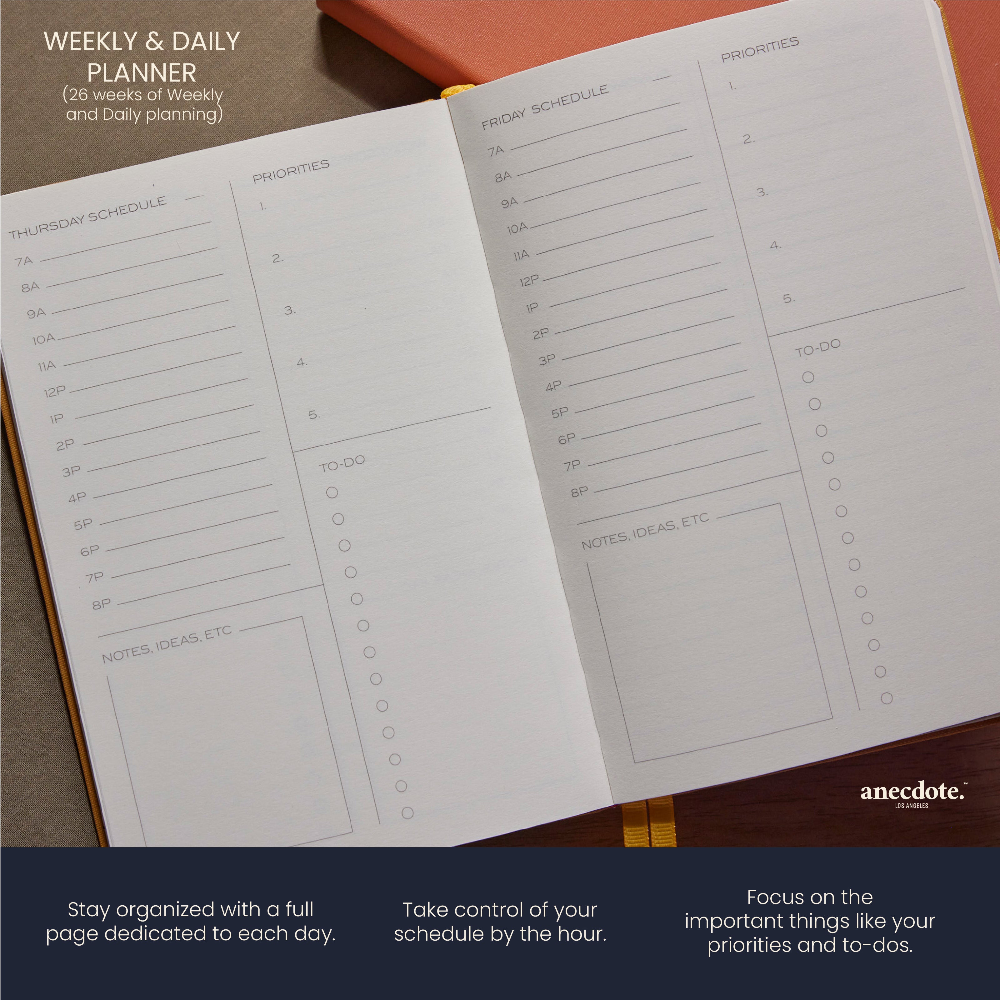 Anecdote, Workflow Planner, Daily, Monthly & Yearly Planner, 10 Colors ...